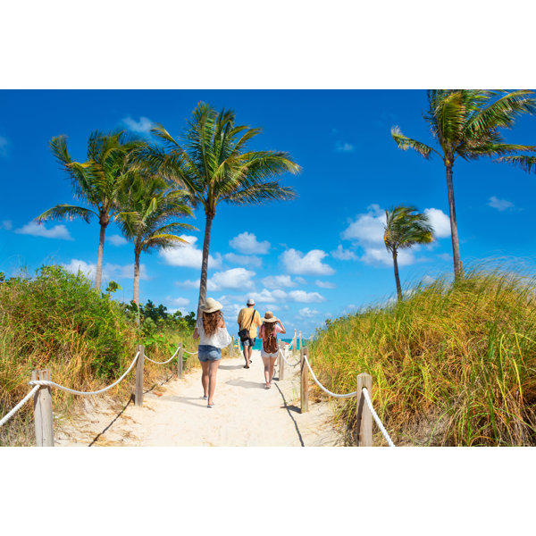 Highland Dunes Family Enjoying Time Together On The Beach On Summer Vacation On Canvas Print ...